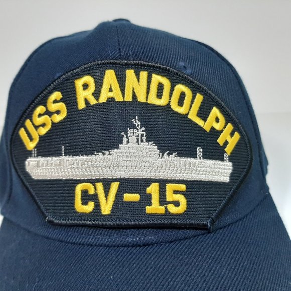 Accessories | Us Navy Uss Randolph Cv15 Mens Cap Hat Navy Bl | Poshmark